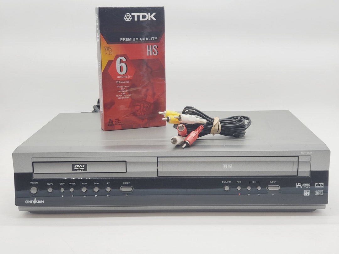 DVD VCR VHS Combo Recorder Player Cinevision DVR1000 Tested - Etsy