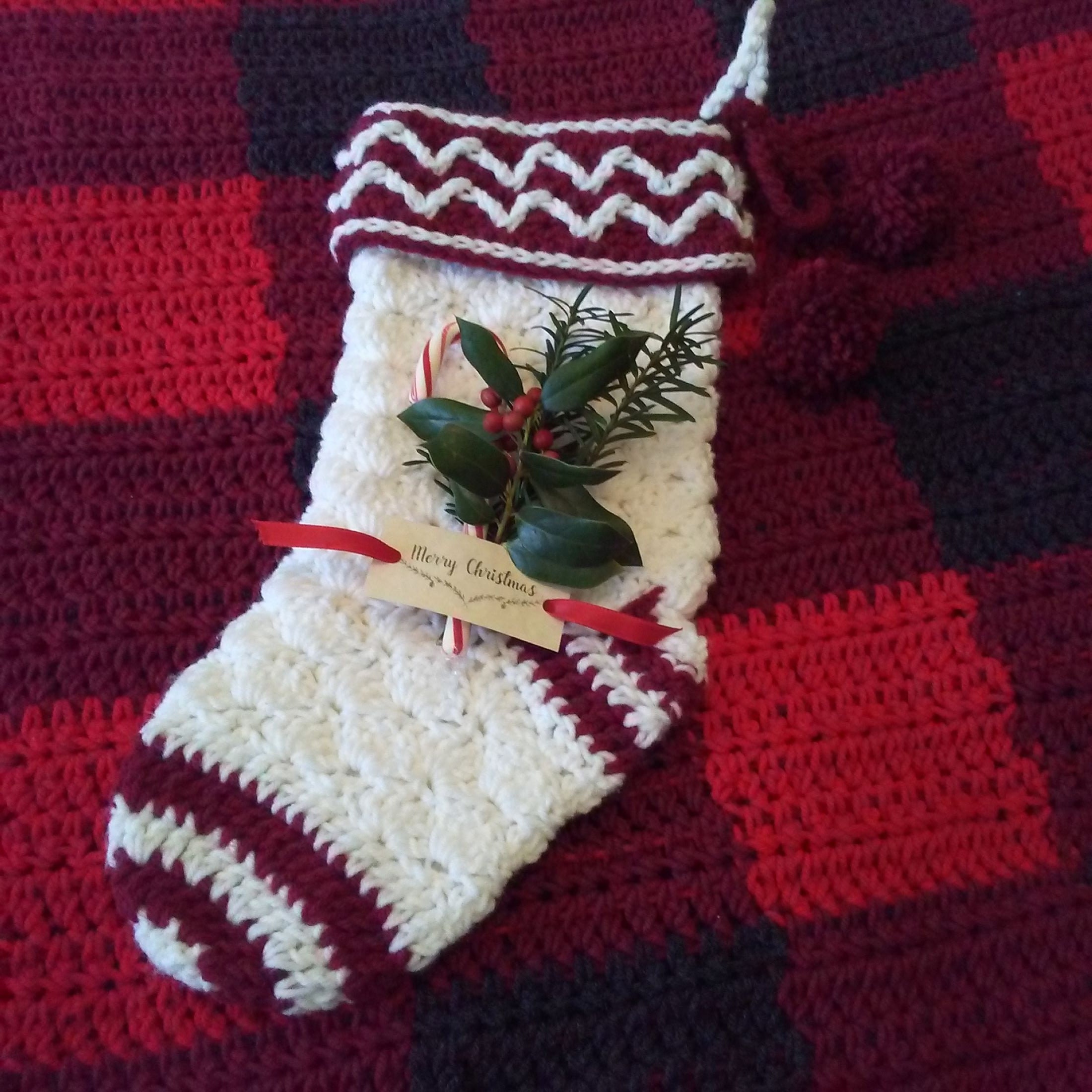 Crochet Christmas Stocking Pattern Merry Memories Christmas - Etsy