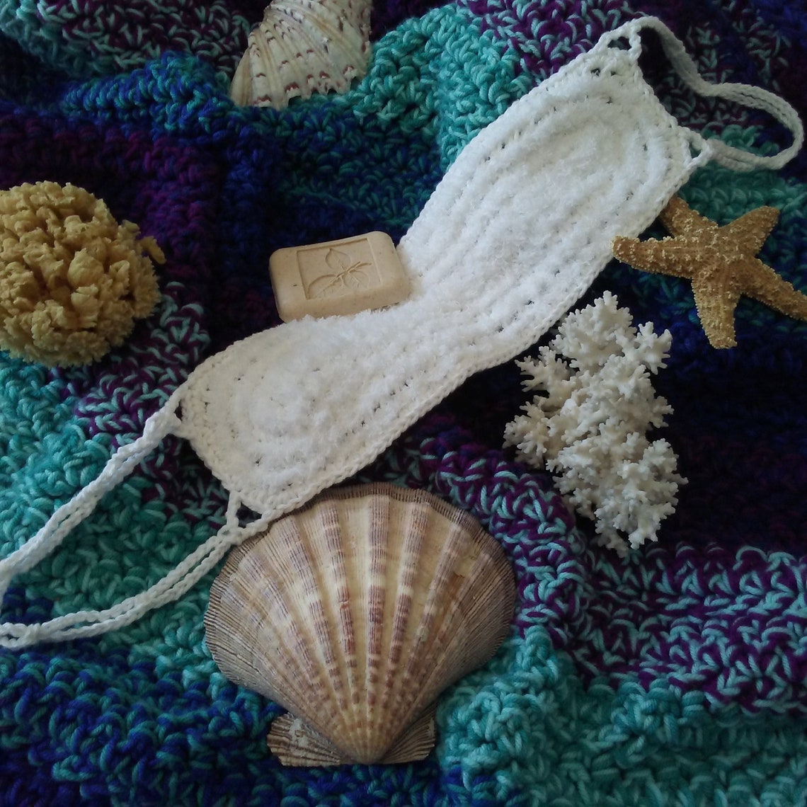 Crochet Back Scrubber Pattern Bundle Spa Bath Loopah Back - Etsy