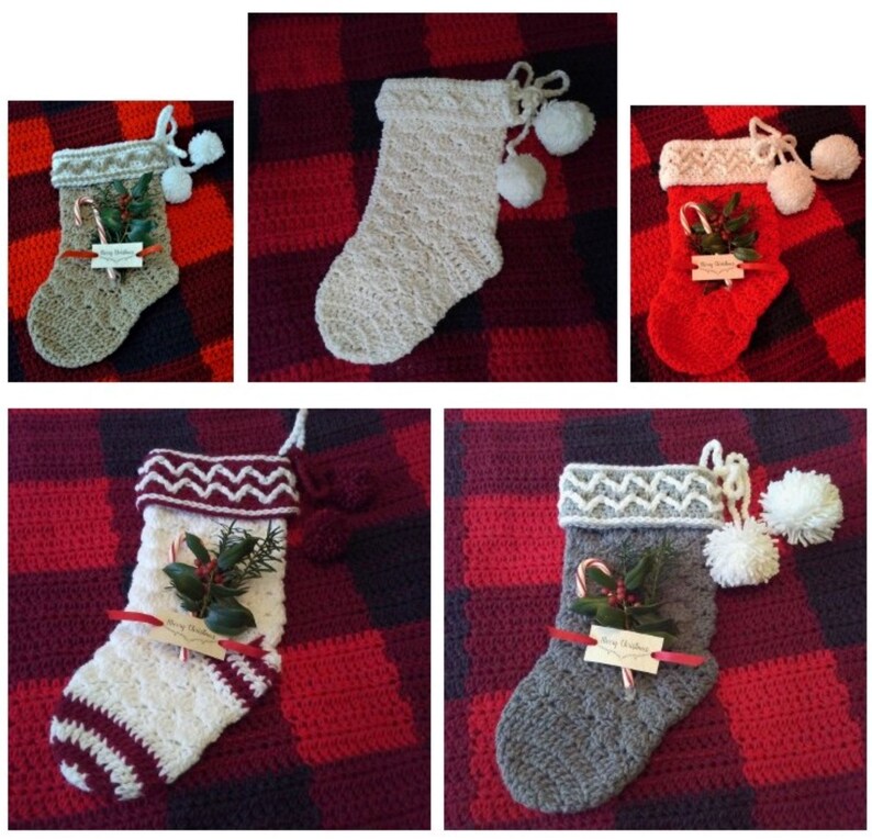 Crochet Christmas Stocking Pattern Merry Memories Christmas - Etsy