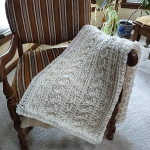 Crochet Blanket Pattern, Calming Cables Blanket, Bliss Blankets ...