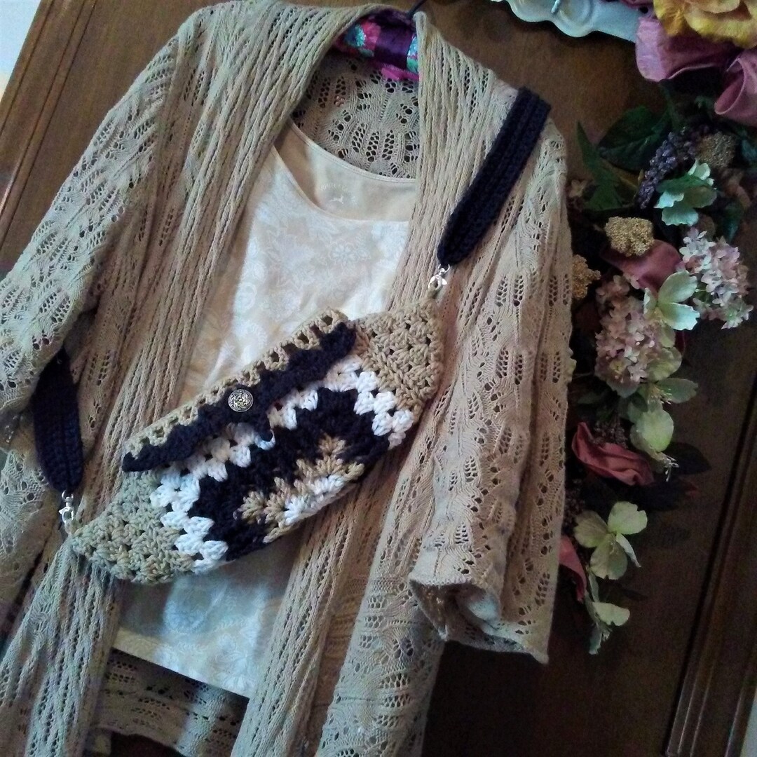 Crochet Bag Pattern, Granny Square Crossbody Bag 3, Crochet Granny ...
