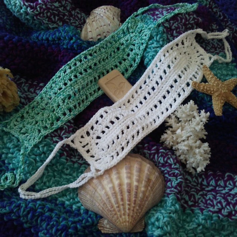 Crochet Back Scrubber Pattern Bundle, Spa Bath Loopah Back Scrubbies ...