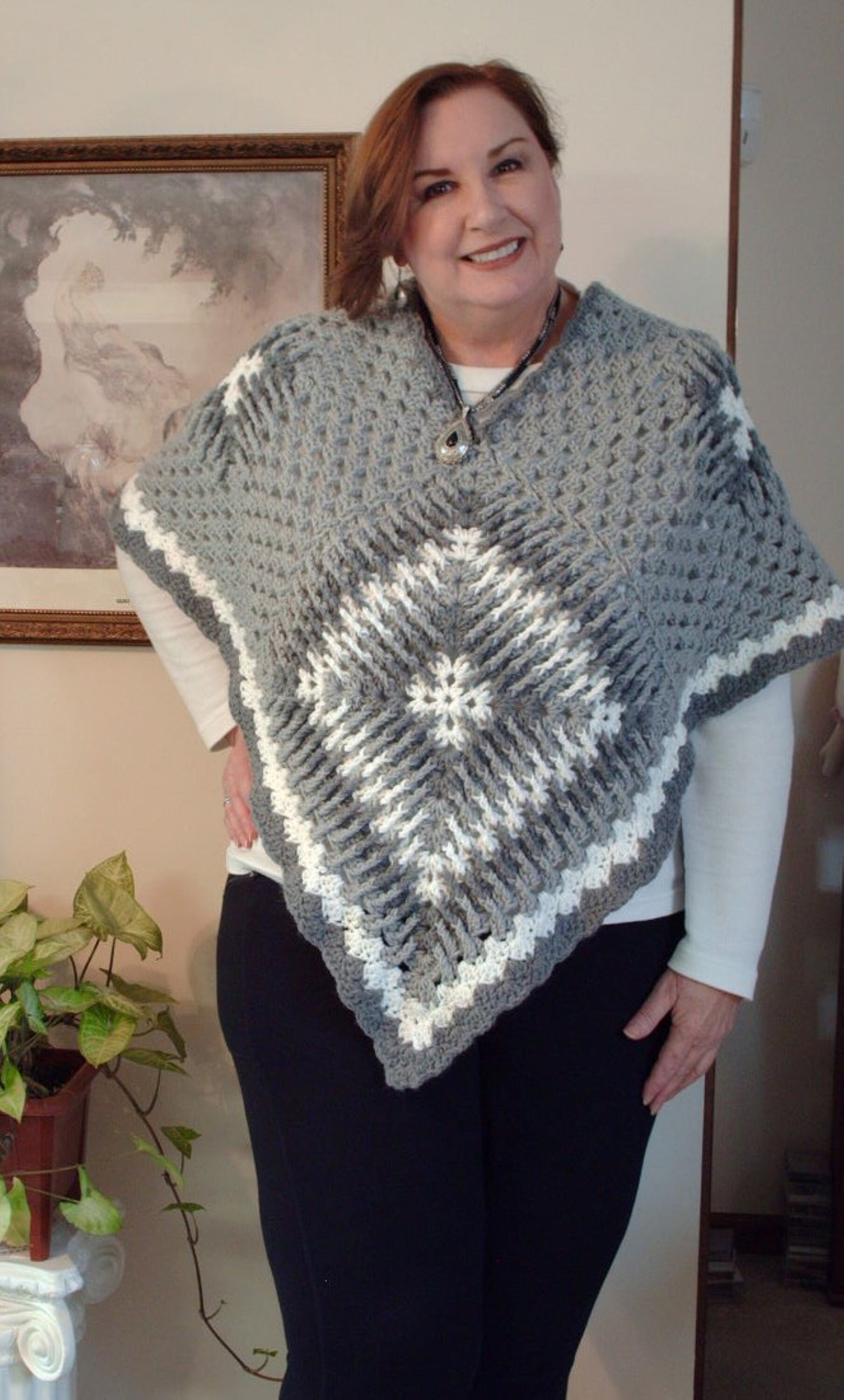 Crochet Poncho Pattern, for the Love of Granny Poncho 2, Granny Stitch ...