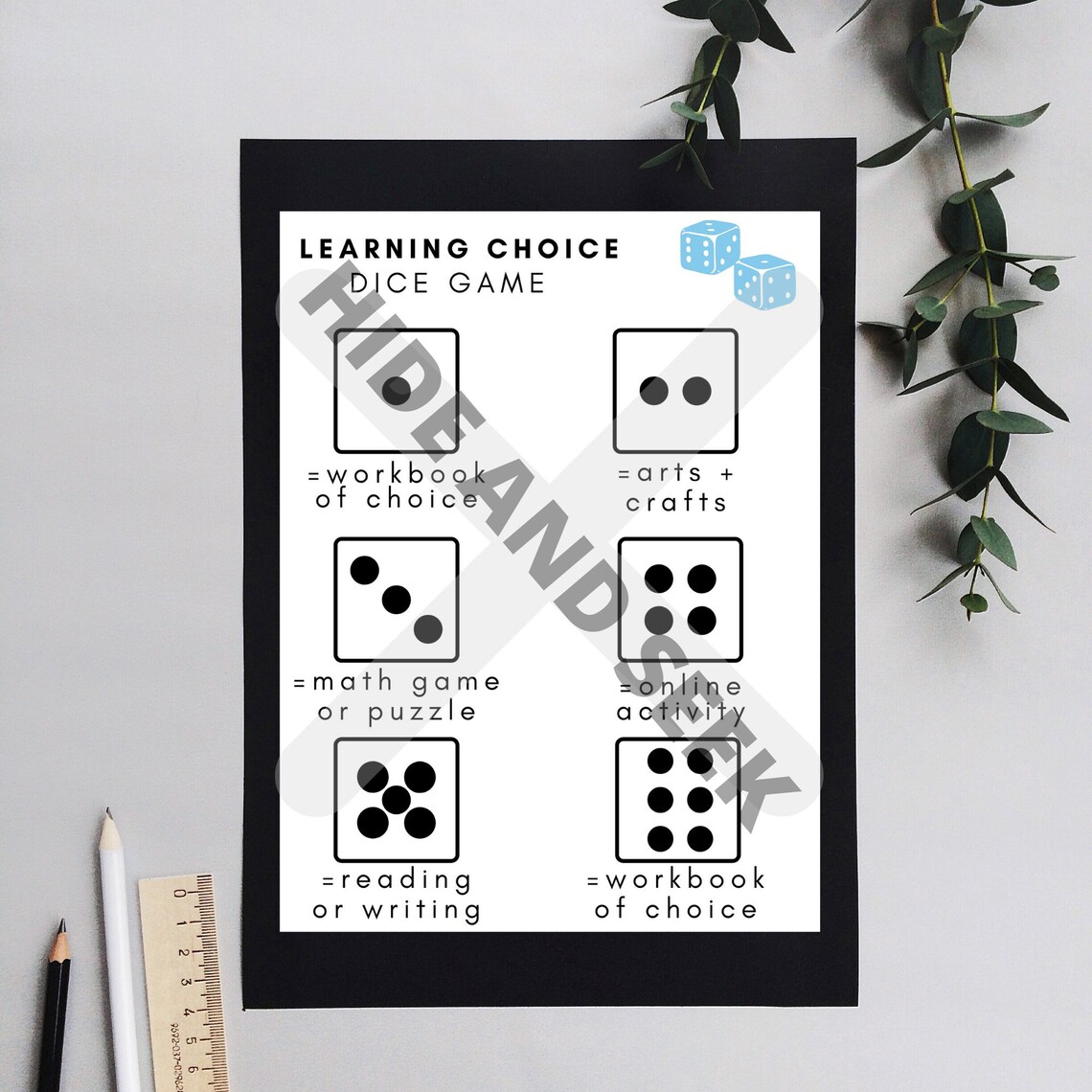 Learning Choice Dice Game - Etsy
