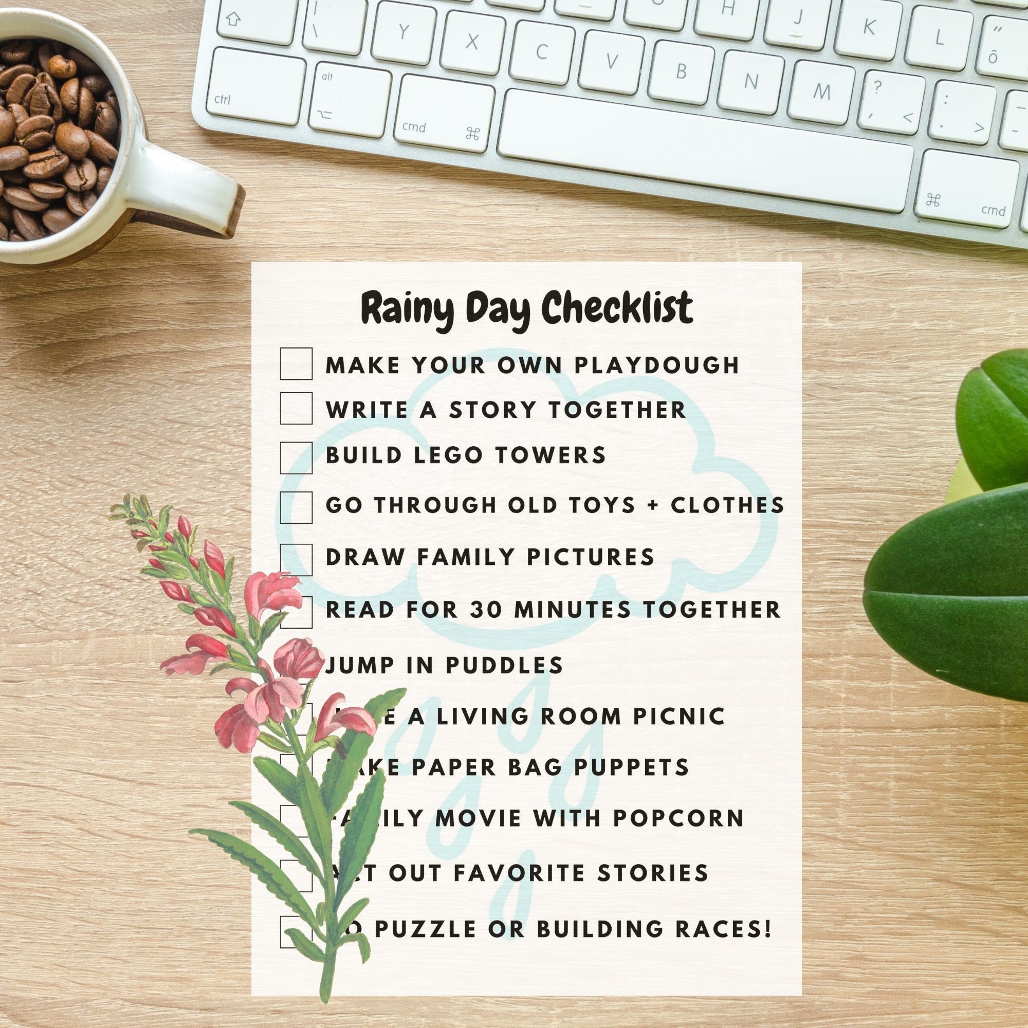 Rainy Day Checklist - Etsy