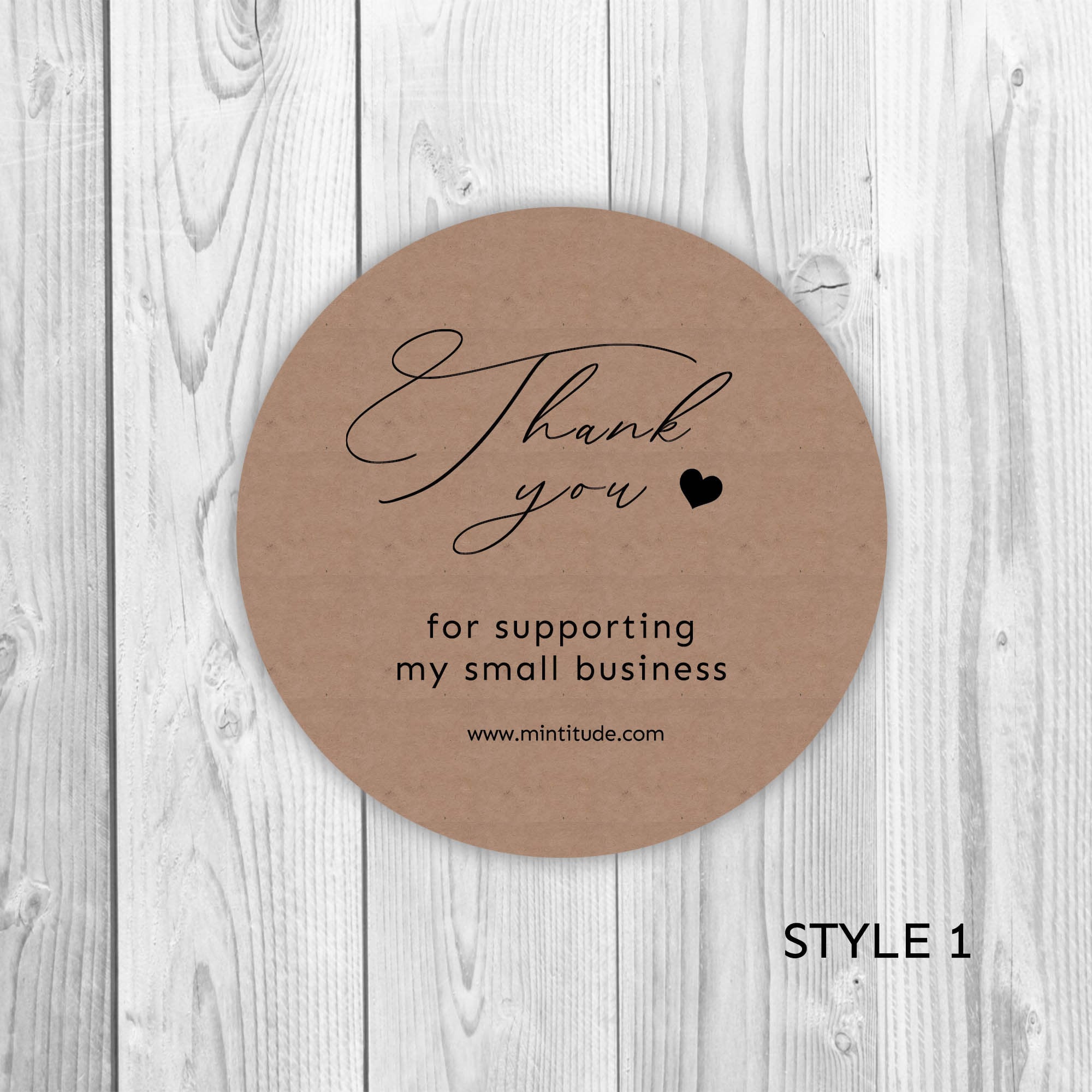 Round Thank You Labels Custom Circle Stickers Personalized - Etsy