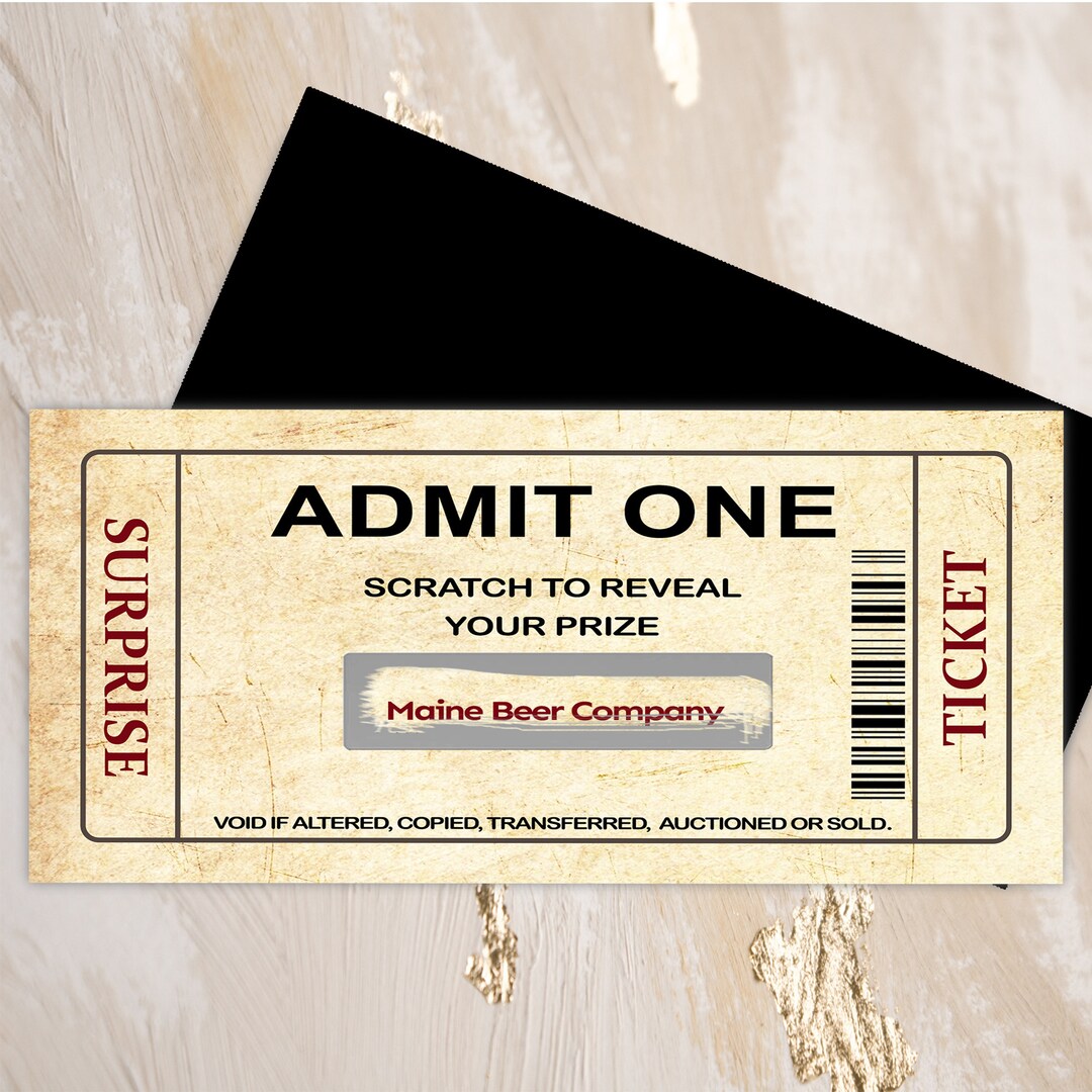 Surprise Reveal Card, Scratch Reveal Ticket, Custom Boarding Pass ...