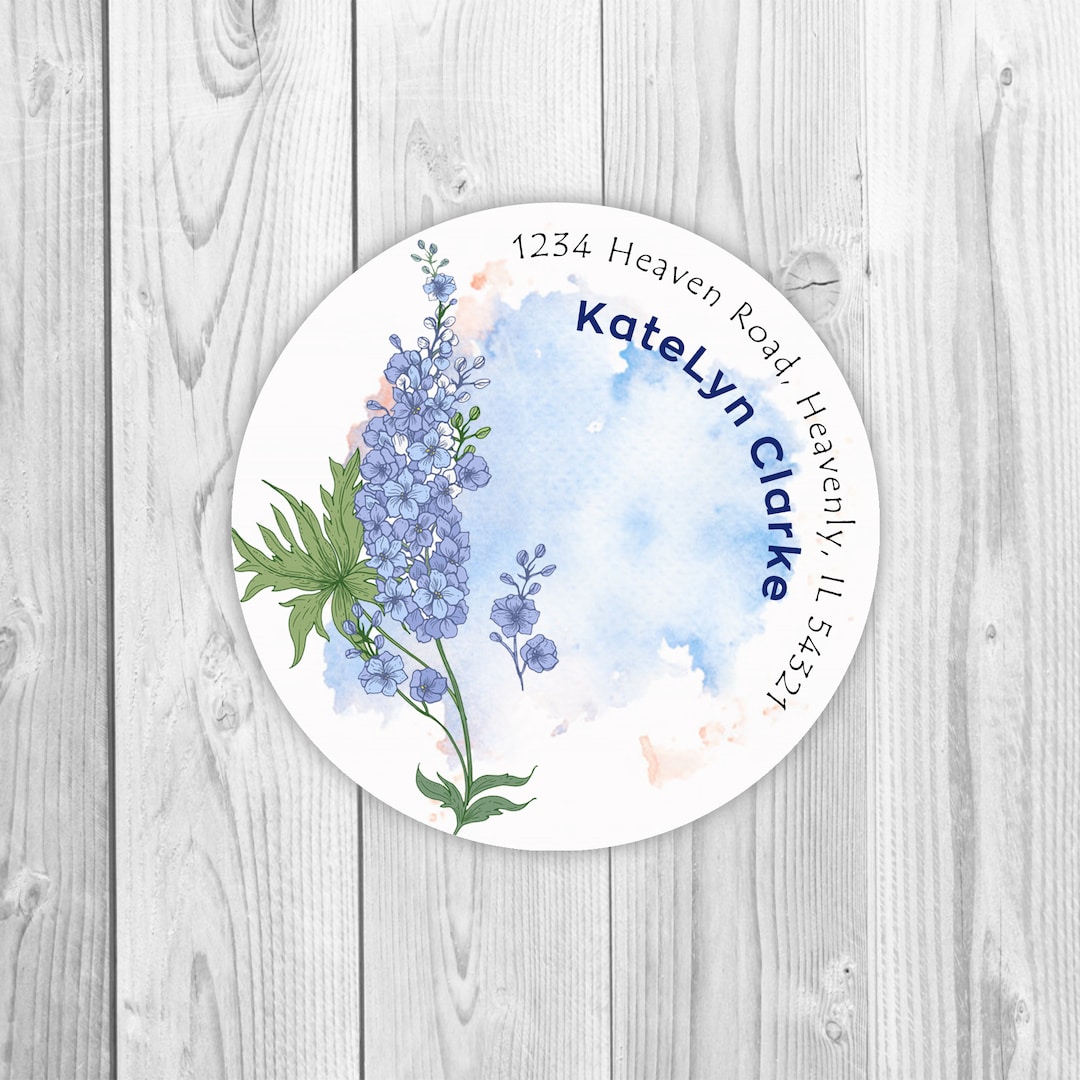 Round Custom Labels, Personalized Circle Stickers, Return Address Label ...