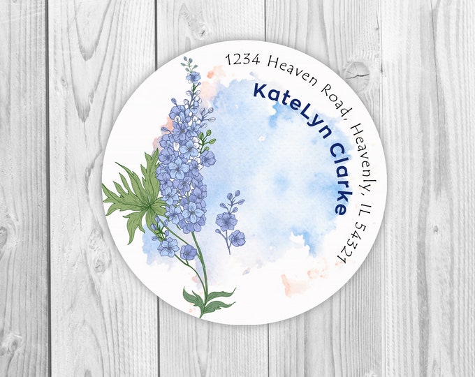 Round Custom Labels, Personalized Circle Stickers, Return Address Label ...