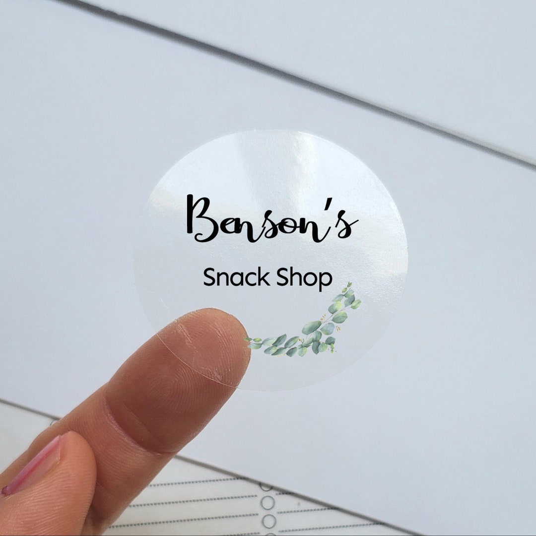 Custom Wedding Stickers , Personalized Clear Labels, Round Transparent ...