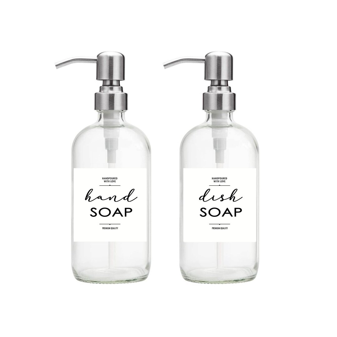 Minimalist Hand Soap Labels, Modern Dish Soap, Hand Lotion Stickers ...