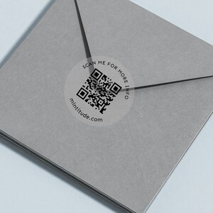 Custom QR Code Clear Labels, Transparent Business Logo Seals, Round ...