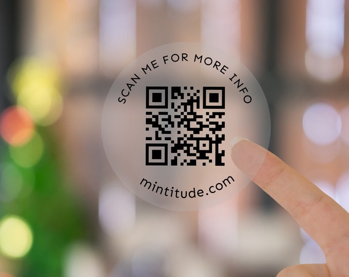 Custom QR Code Clear Labels, Transparent Business Logo Seals, Round Packaging Stickers - Etsy UK