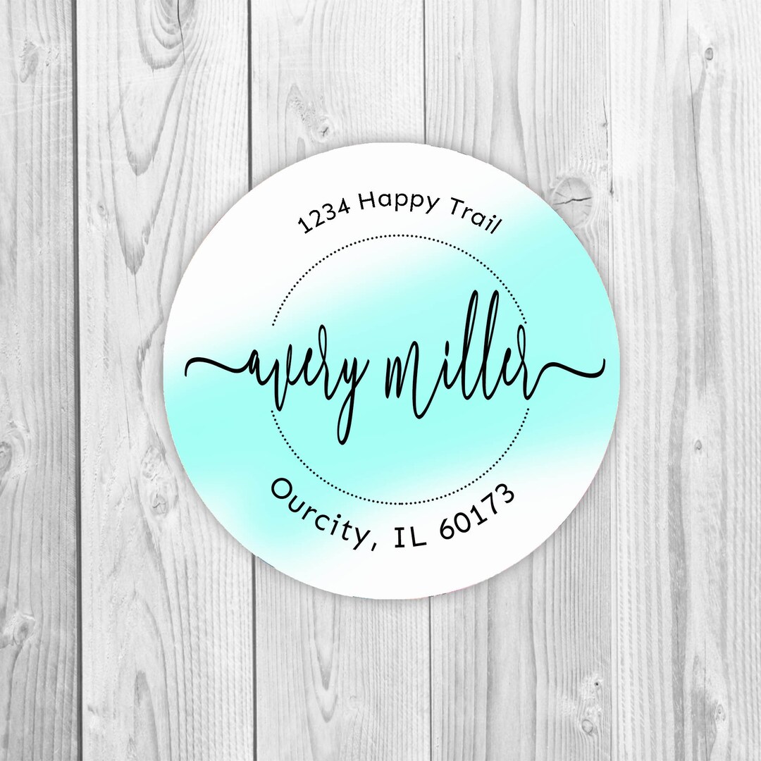 Round Custom Labels, Personalized Circle Stickers, Return Address Label ...