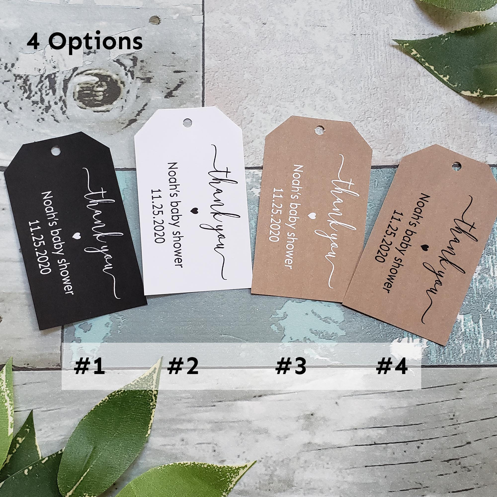 12 Custom calligraphy gift tags Personalized custom | Etsy