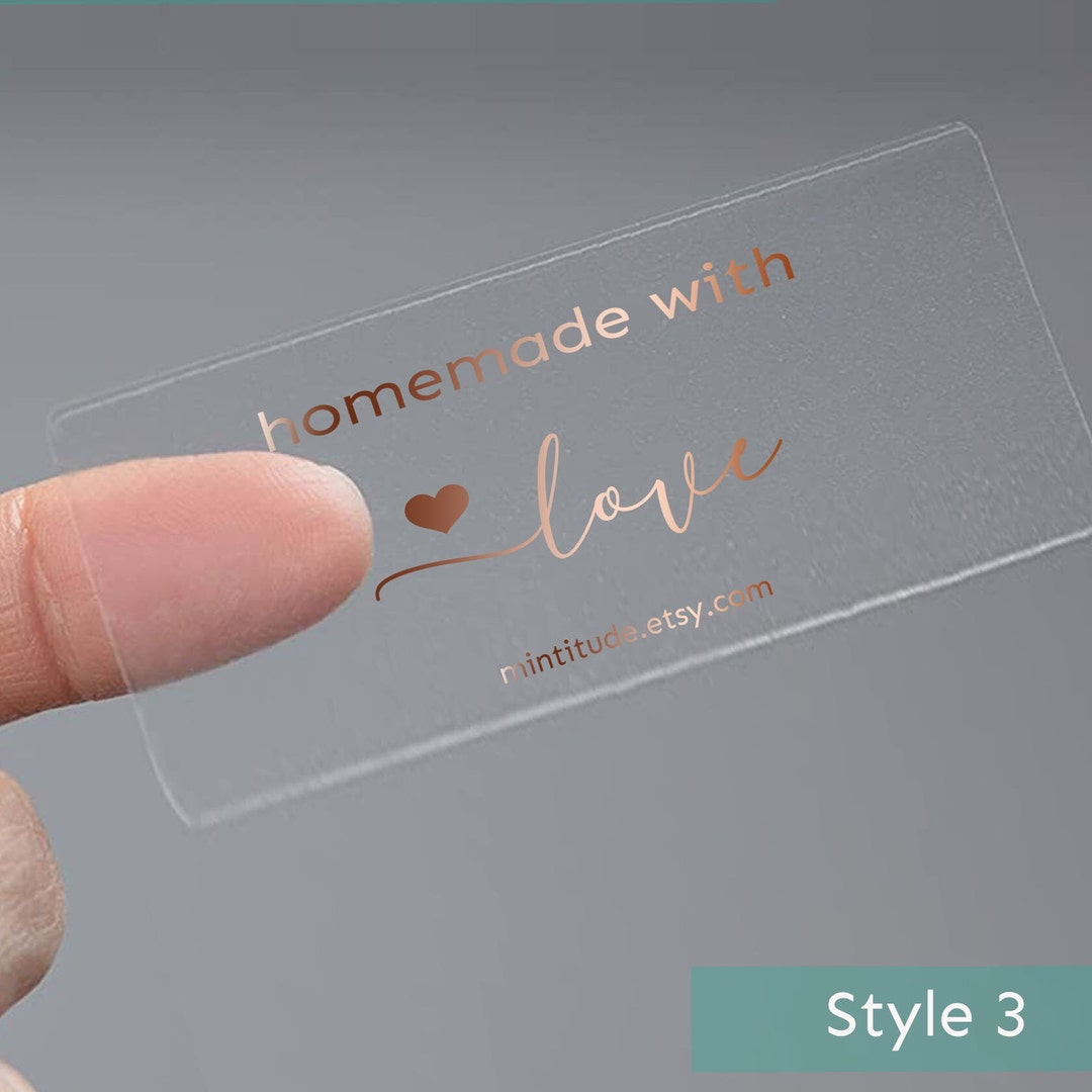 42 Custom Clear Stickers , Personalized Rectangular Labels, Customized ...