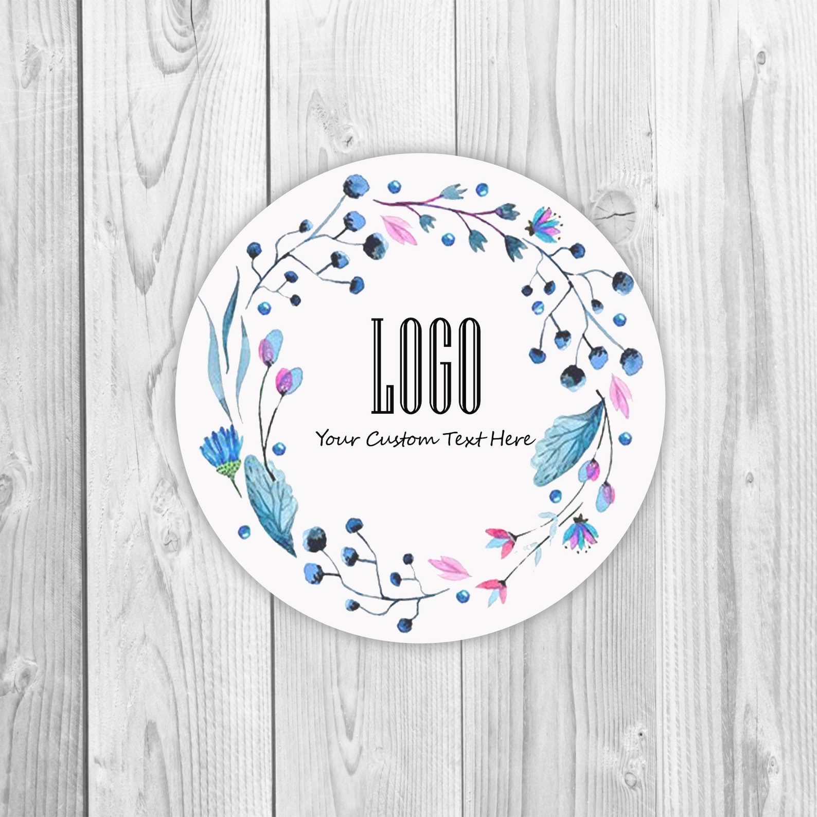 Round Logo Stickers Custom Circle Stickers Personalized - Etsy