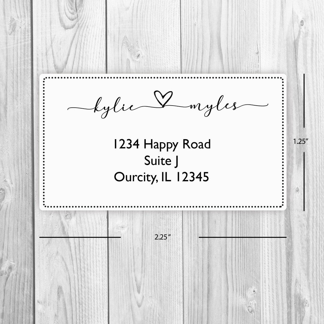 Personalized Couple Address Labels, Save the Date Label, Minimalist ...
