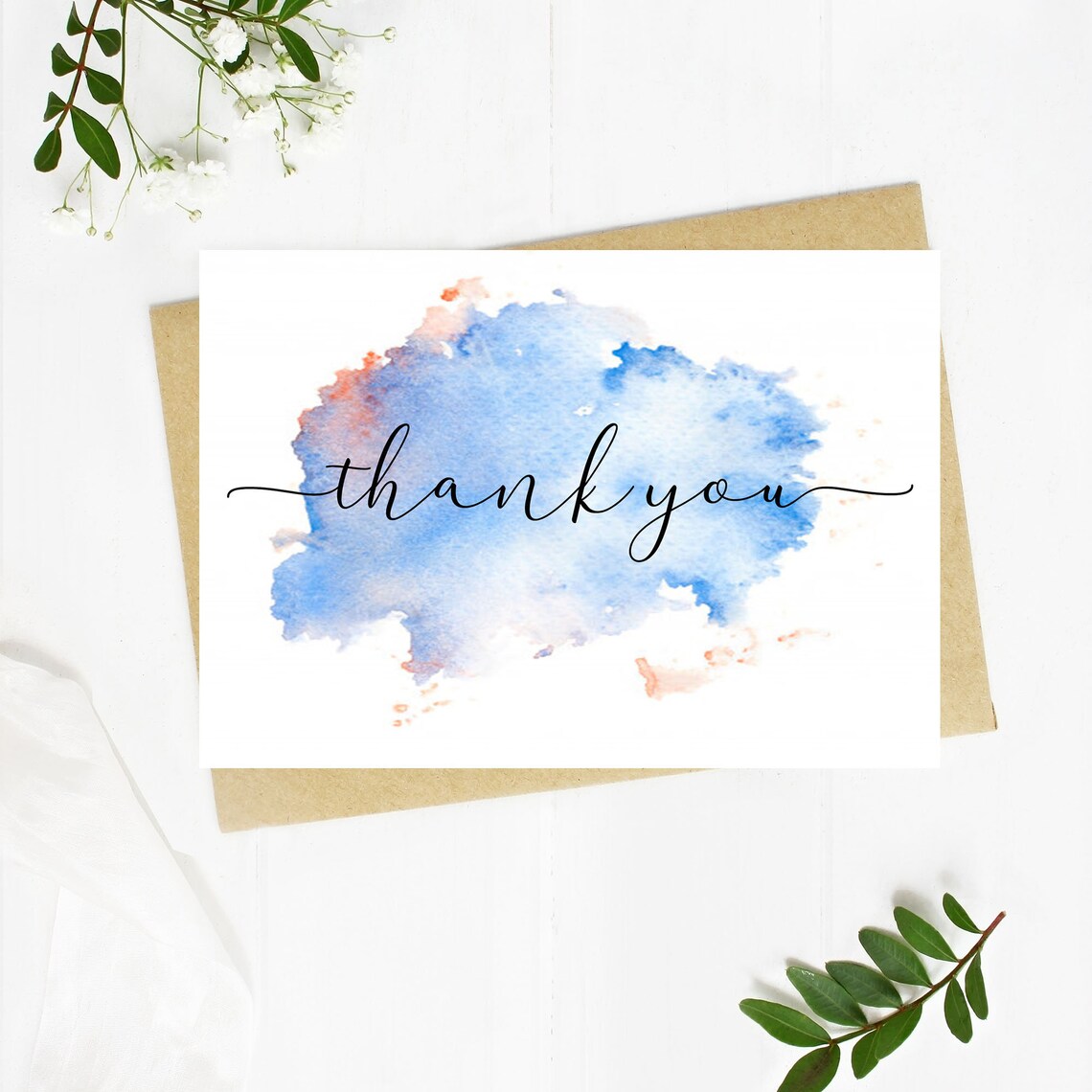 Thank You Card Set Blank Thanks Card Handmade Thank You - Etsy