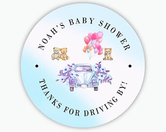 Drive by Baby Shower Stickers Drive Through Baby Shower Favor - Etsy