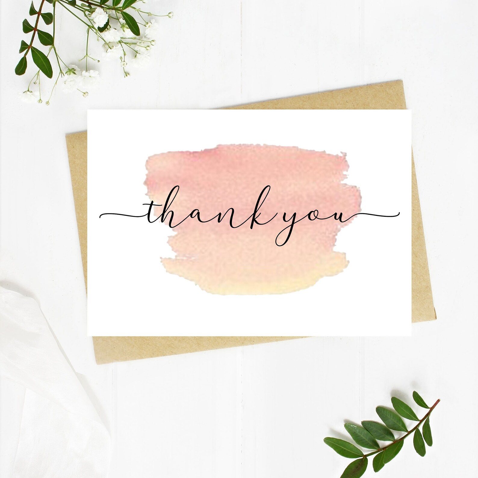 Thank You Card Set Blank Thanks Card Handmade Thank You - Etsy