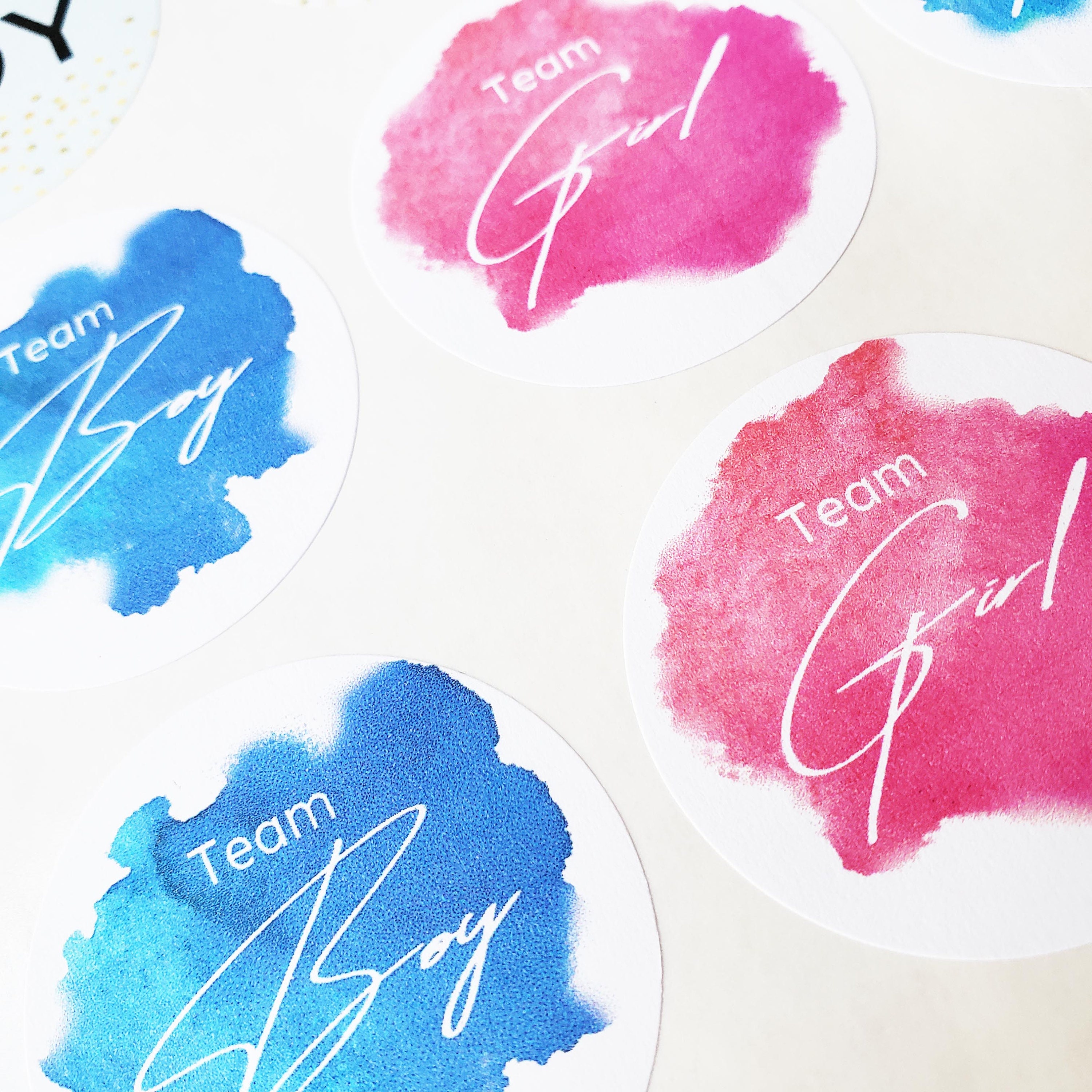 30 Gender Reveal Stickers Fun Gender Reveal Baby Shower Game | Etsy