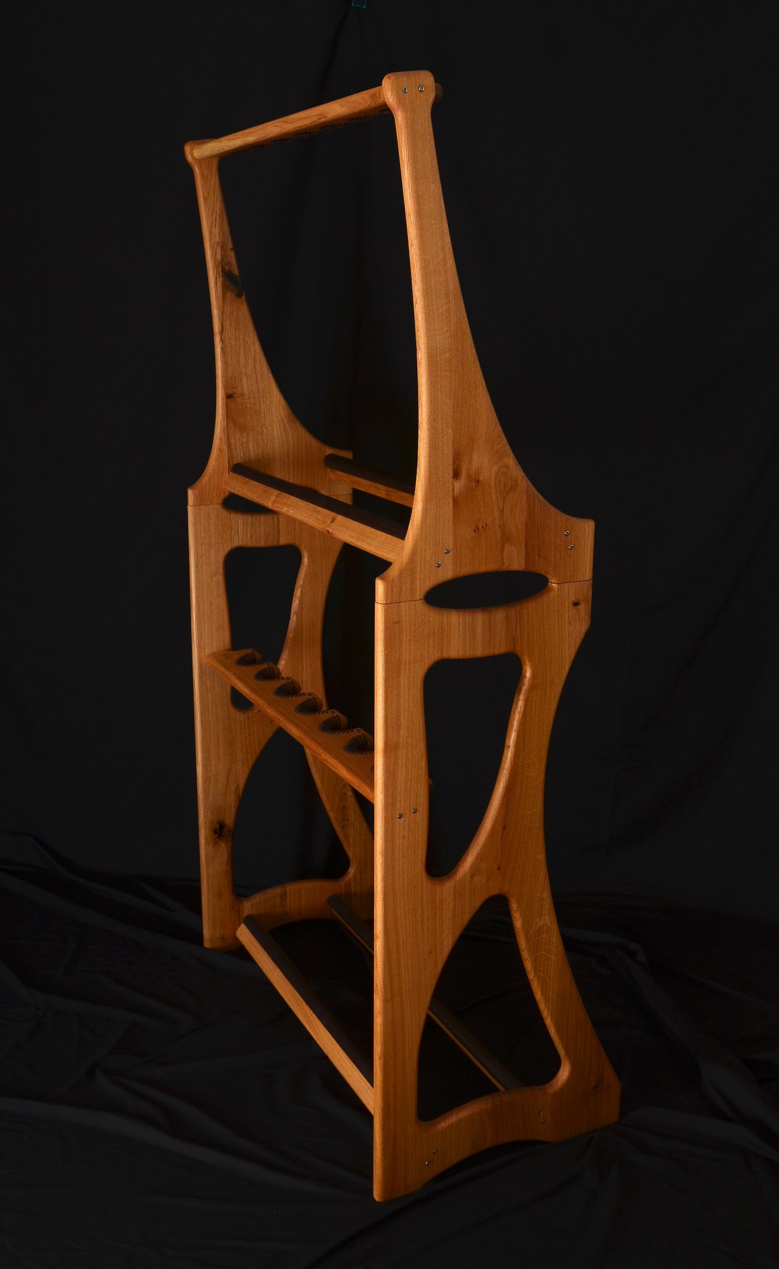 BERGFELS Bergstand Double Stack Guitar Rack - Solid Wood and Fine ...