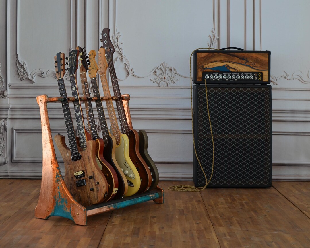 Copper Leaf & Verdigris Guitar Stand by Bergfels- A One-of-a-kind Piece ...