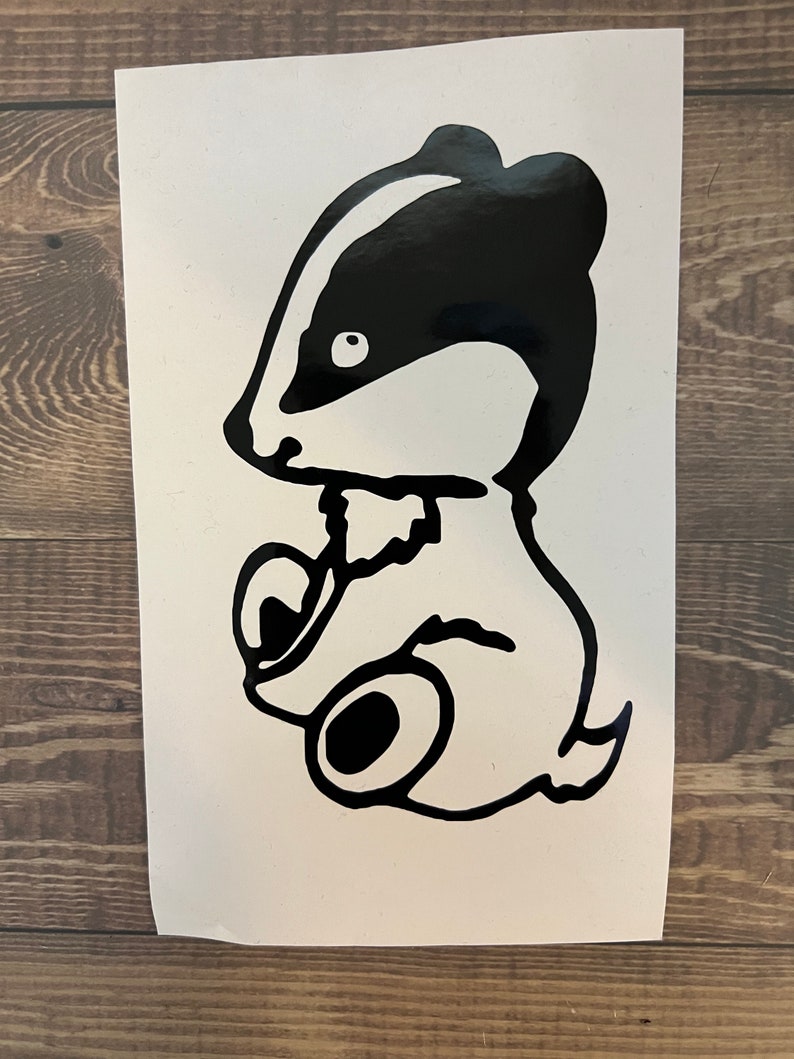 Hufflepuff Badger Permanent Vinyl Decal - Etsy