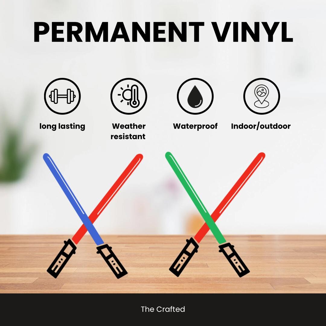 Crossed Laser Sword Vinyl Decal | Sci-fi Inspired Sticker | Color ...