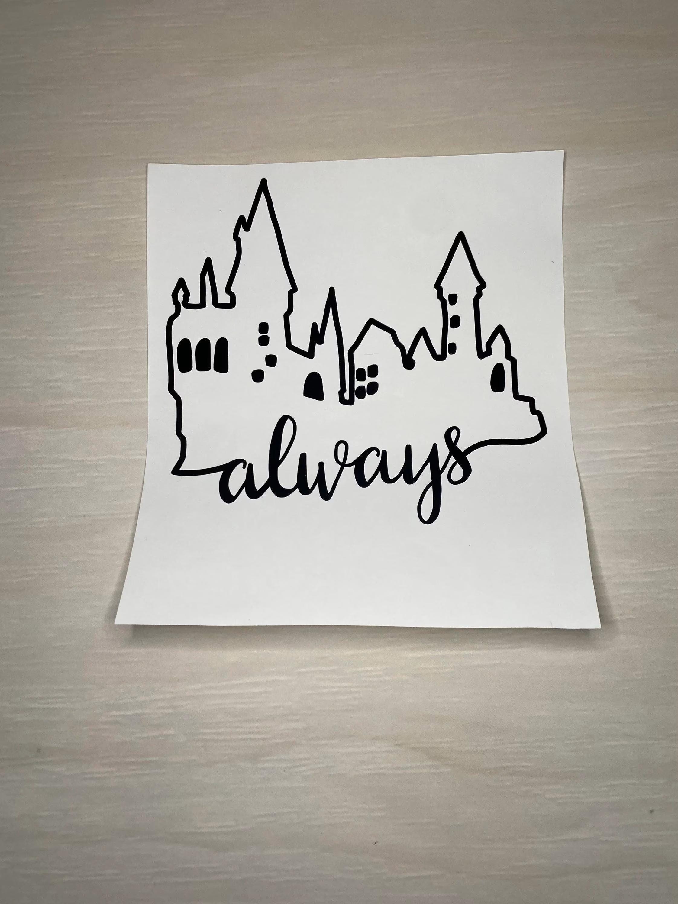 Wizard-inspired Castle Vinyl Decal Permanent/weatherproof Customizable ...