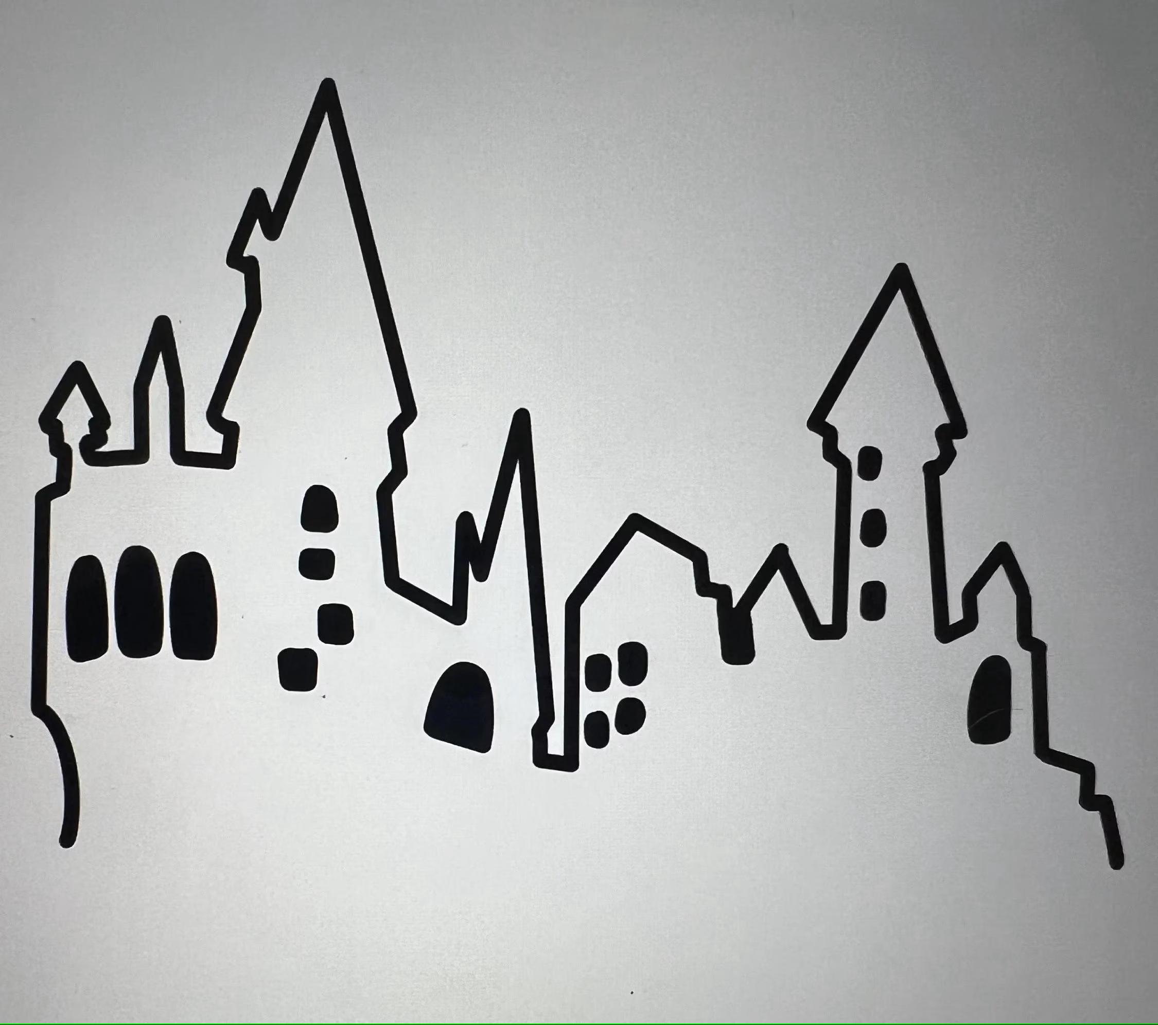 Wizard-inspired Castle Vinyl Decal Permanent/weatherproof Customizable ...