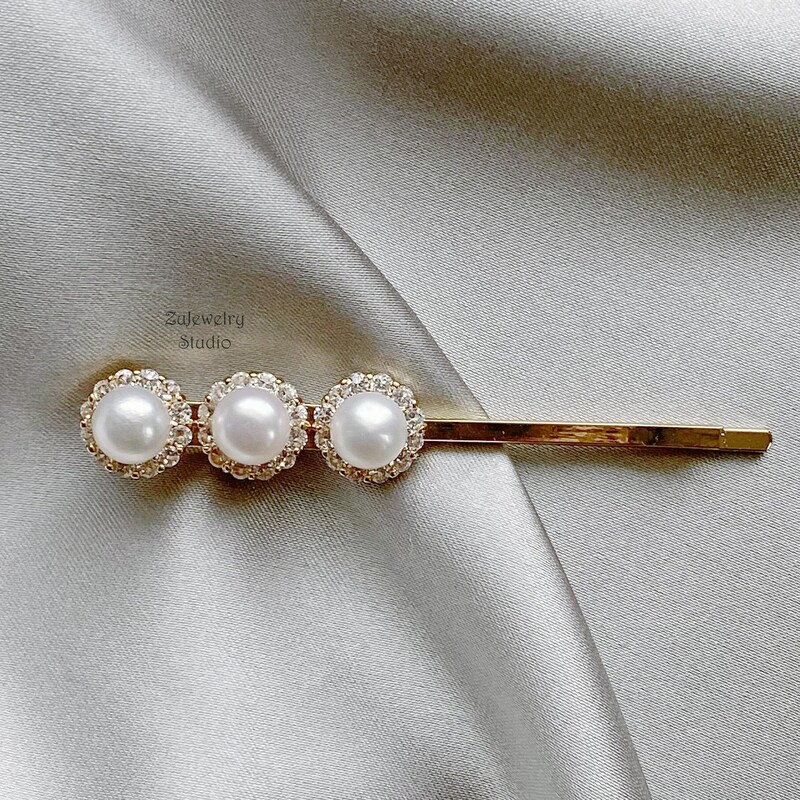Pearl Hair Clip - Etsy