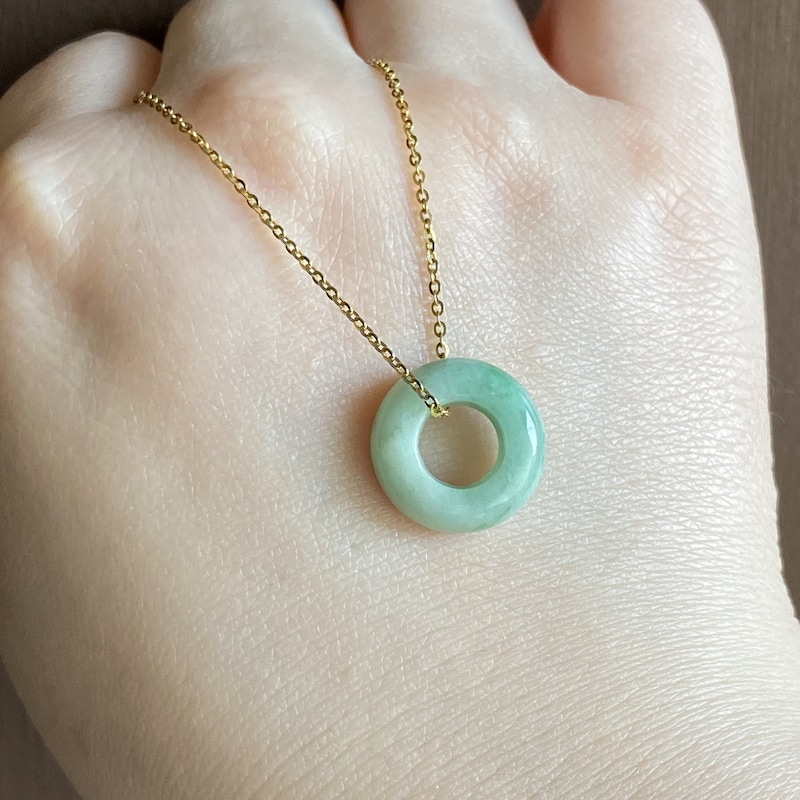 Jade Circle Pendant - Etsy