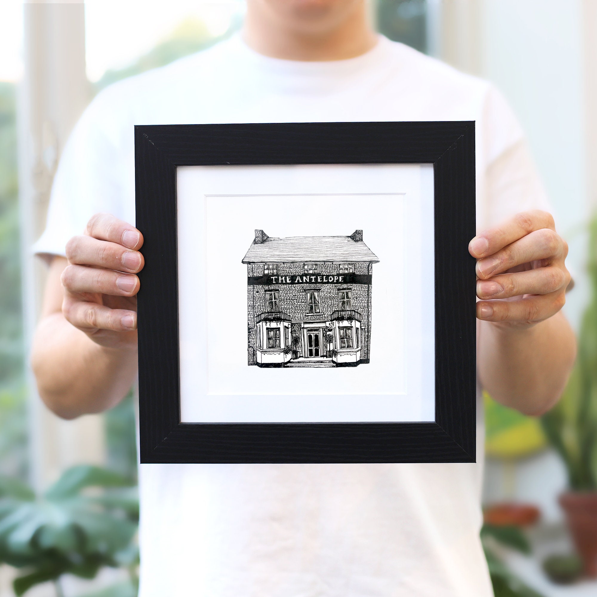 The Antelope Surbiton Lllustrated Print unframed Artist | Etsy