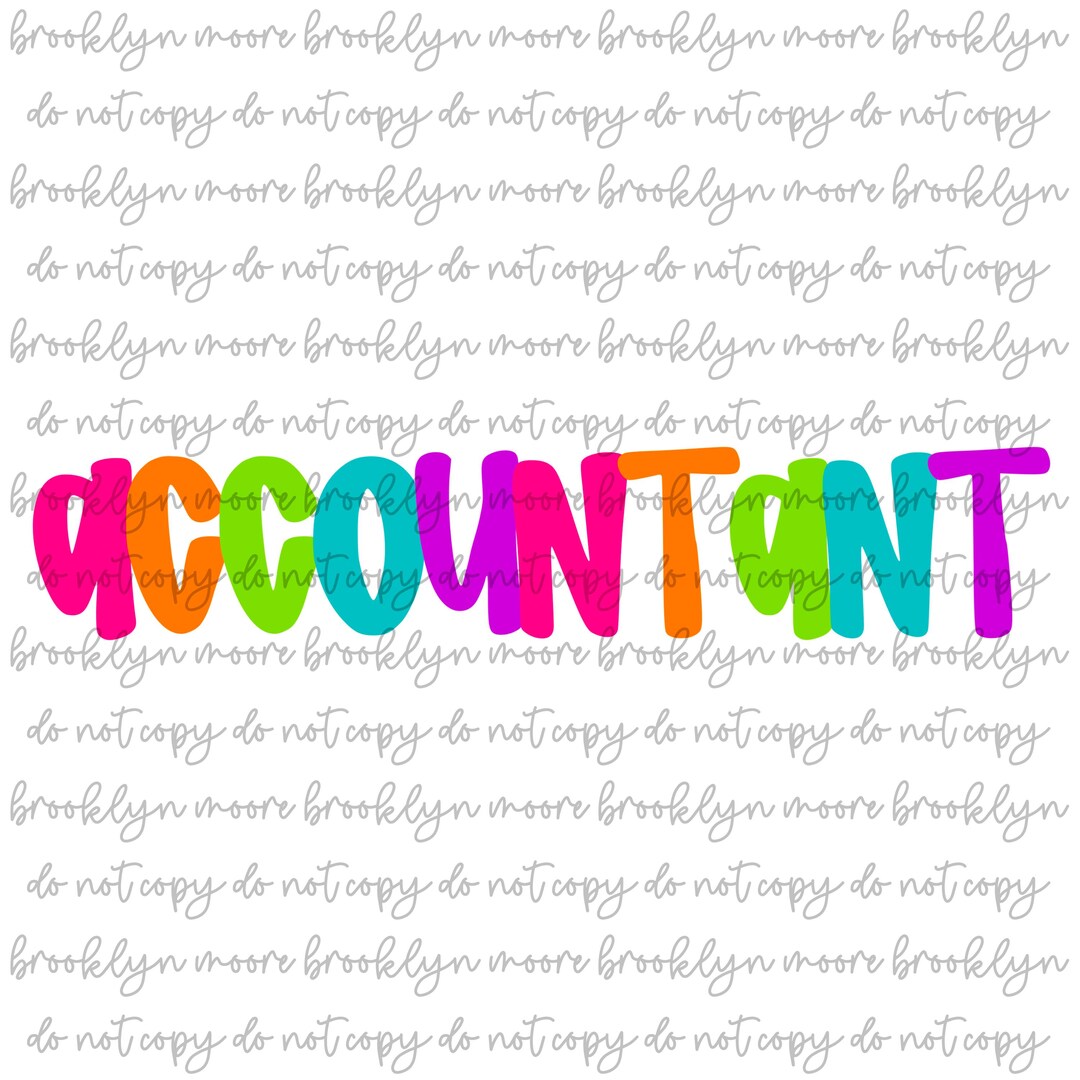 Preppy Neon Accountant PNG Accounting Occupational PNG Occupation PNG ...