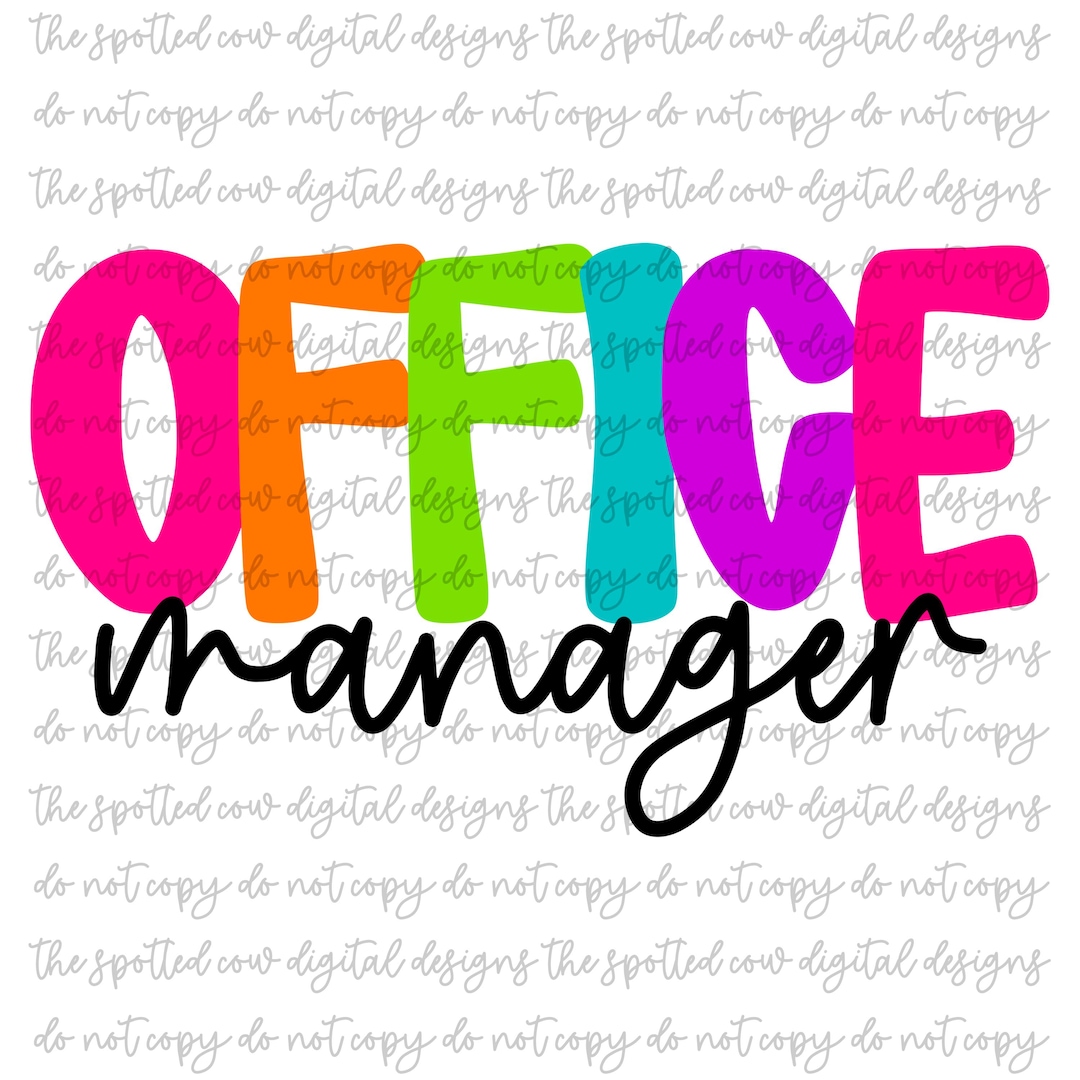 Preppy Neon Office Manager Occupation PNG - Etsy