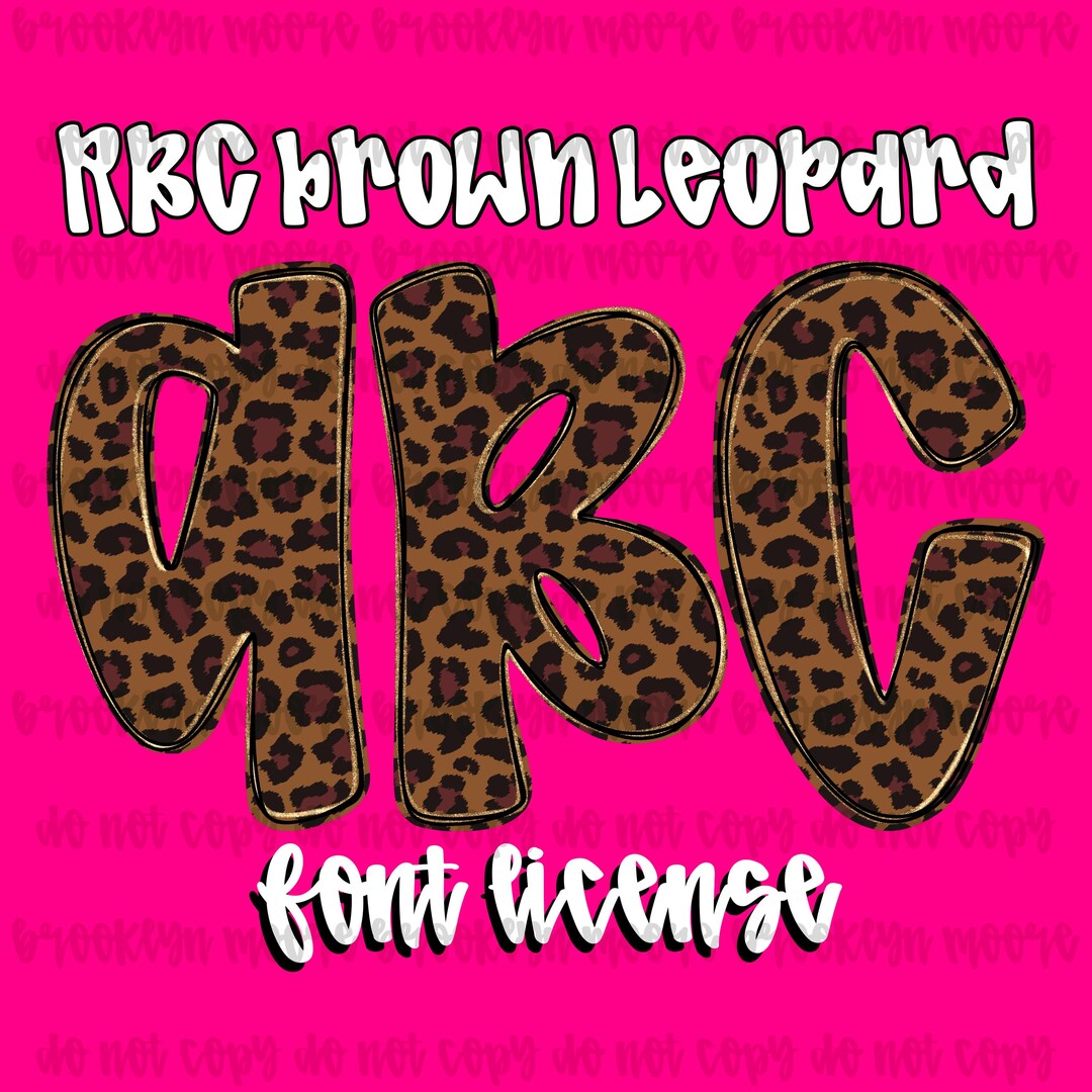 RBC Brown Leopard Font License - Etsy