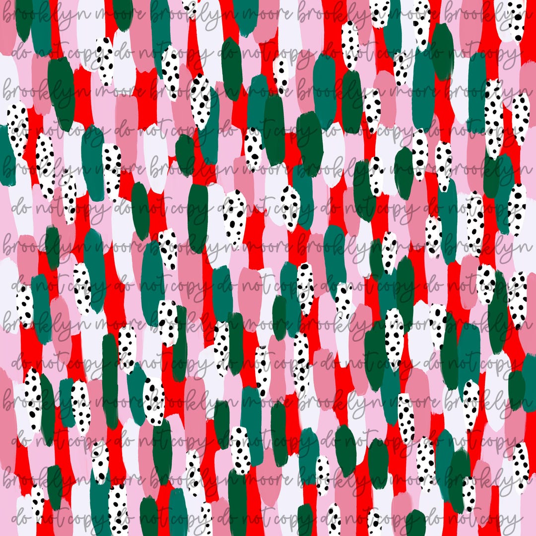 Spotted Happy Holidays Preppy Messy Paint Streaks Digital Paper NOT ...