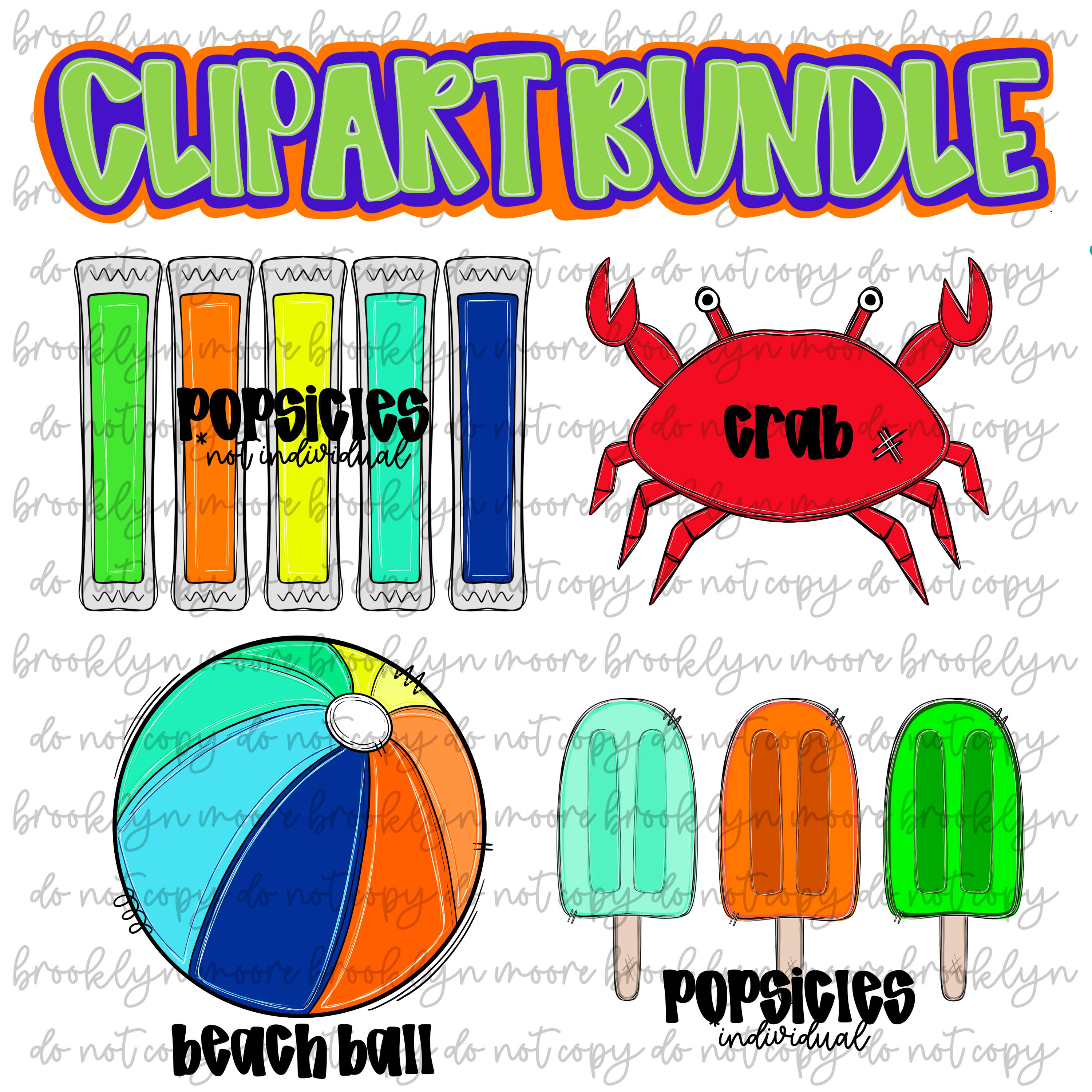 Summer Clip Art Bundle, Summer Clip Art Bundle, Digital Clip Art, Clip ...