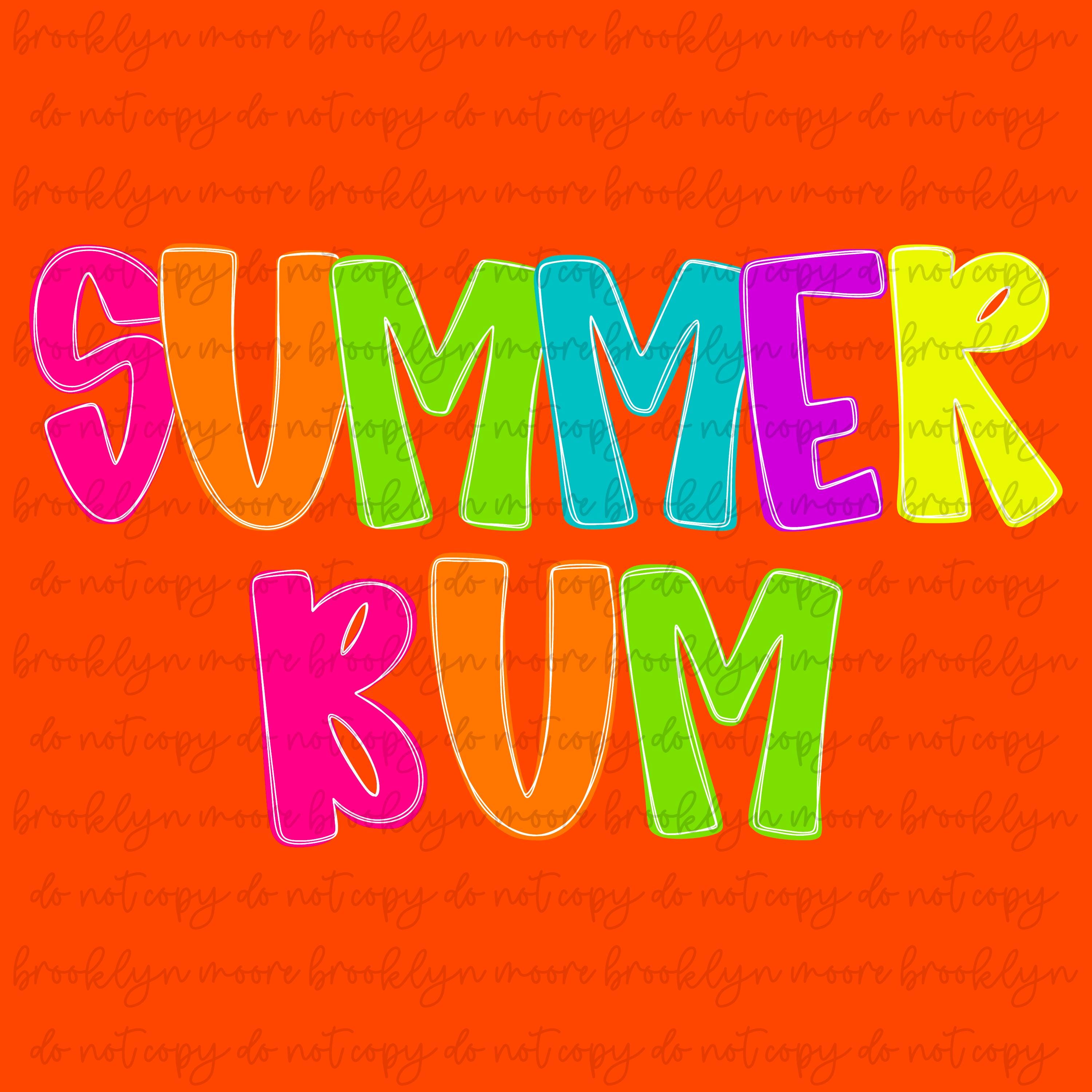 Summer Bum PNG, Summer PNG, Summer Beach Bum PNG, Summer, Neon, Doodle ...