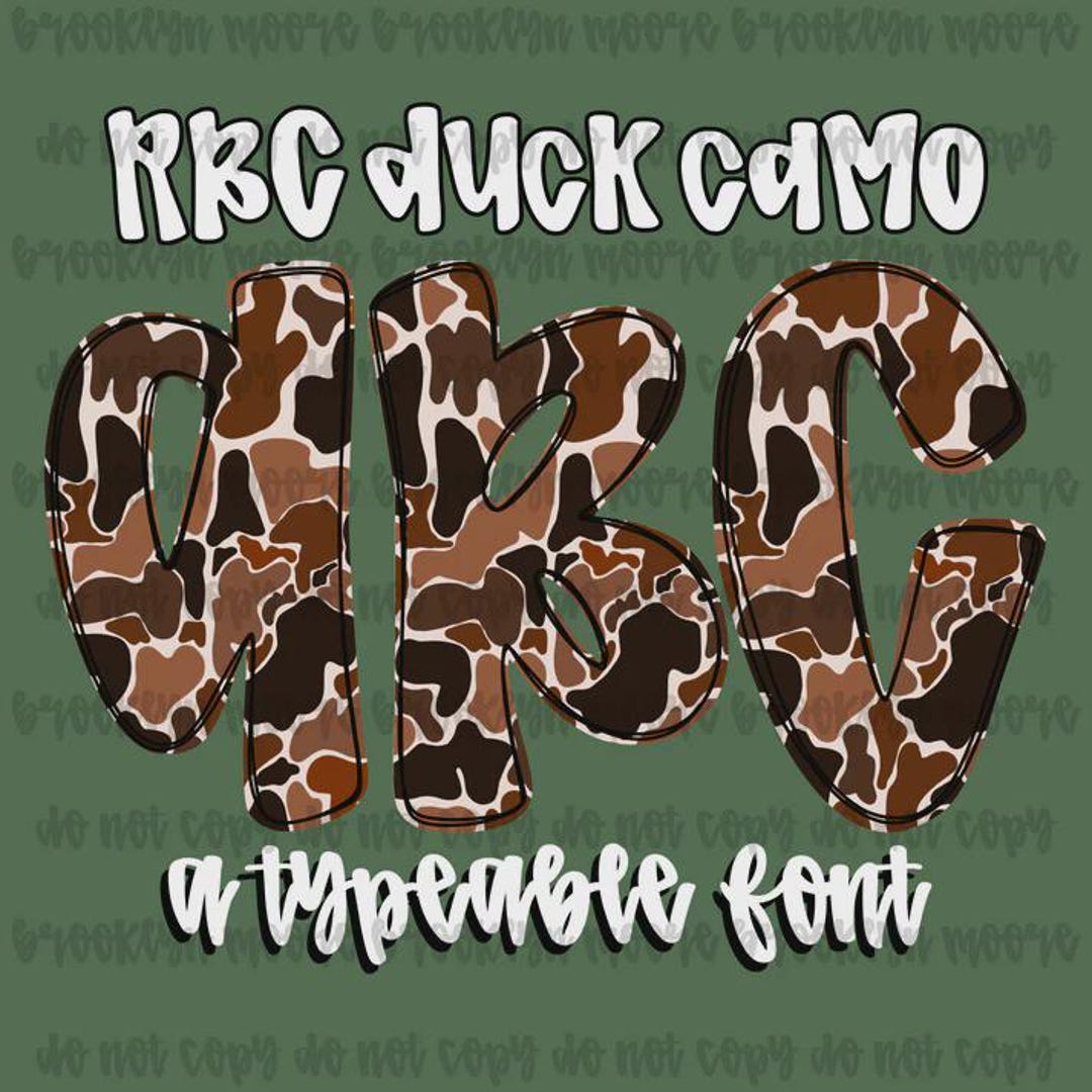RBC Duck Camo Typeable Font - Etsy