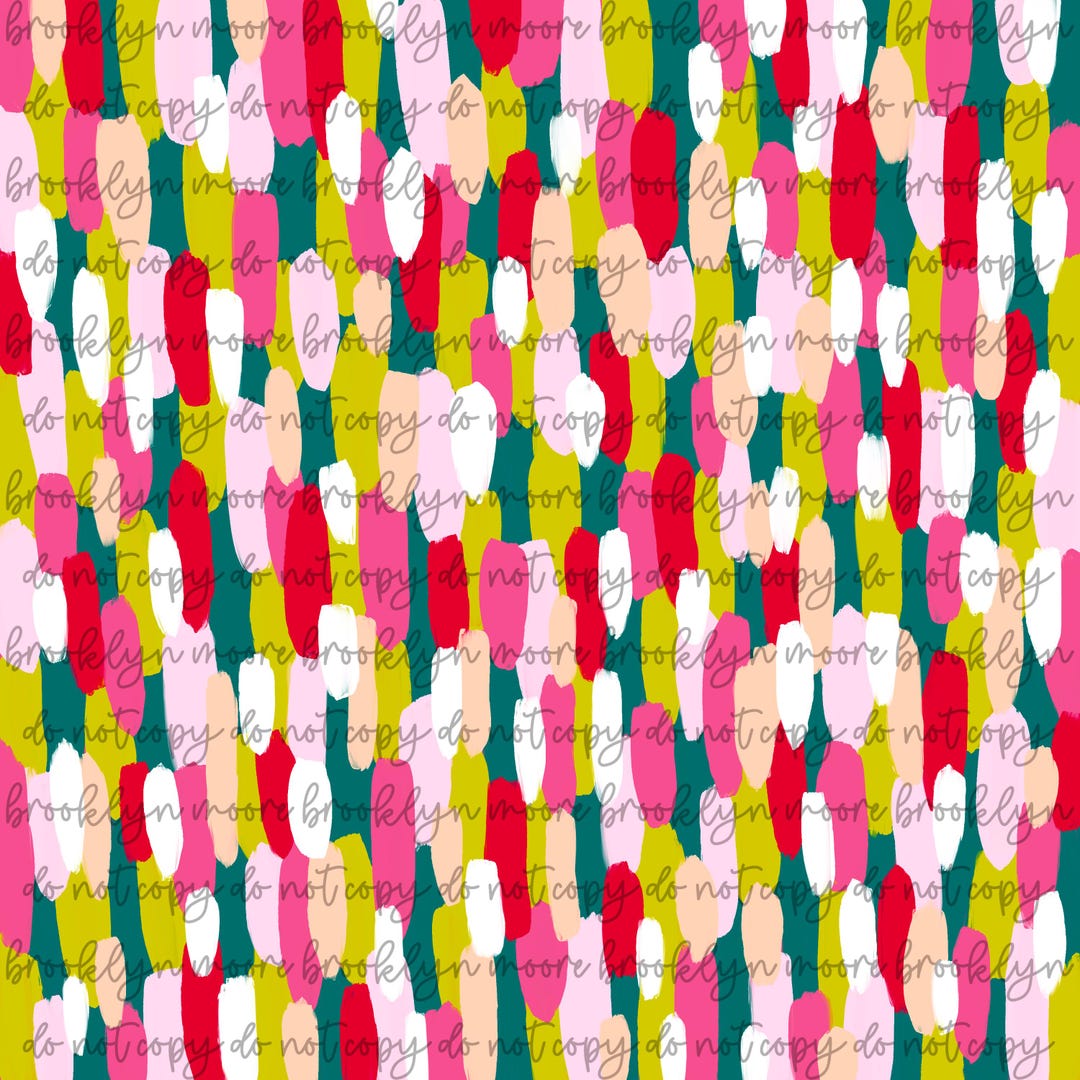 Holly Jolly Preppy Messy Paint Streaks Digital Paper (NOT SEAMLESS) PNG ...