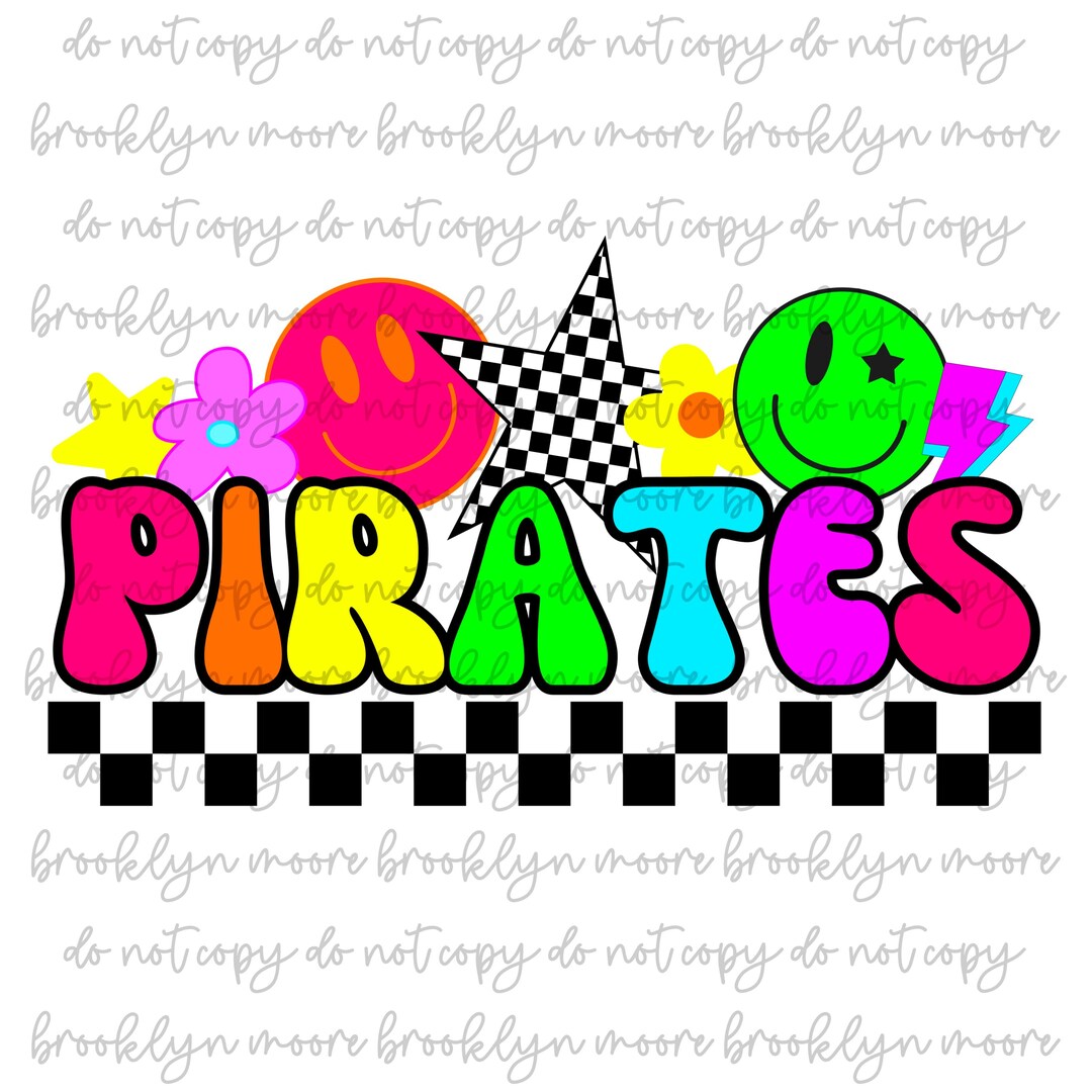 Bright & Colorful, Retro Pirates PNG - Etsy
