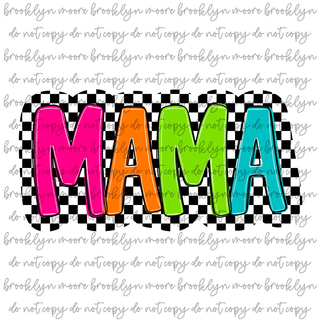 Neon Checker Mama PNG, Neon Mama PNG, Cheetah Mama PNG, Neon Checker ...