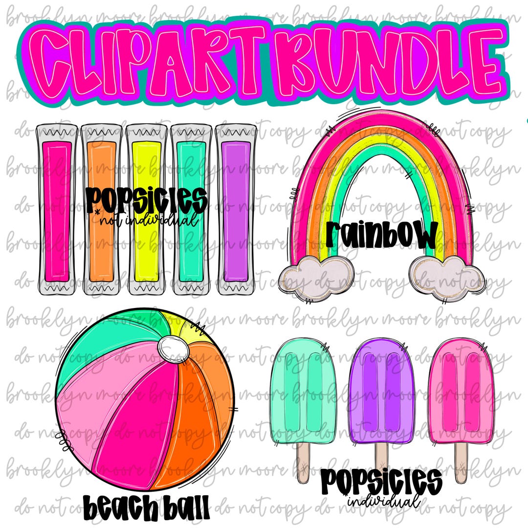 Summer Clip Art Bundle, Summer Clip Art Bundle, Digital Clip Art, Clip ...