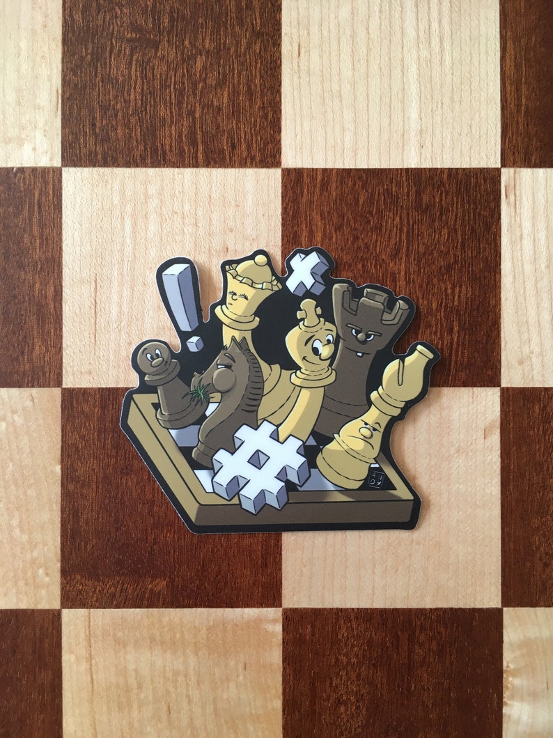 Vynil Sticker - Chess (king, Queen, ... ) - Car, Skateboard, Notebook ...