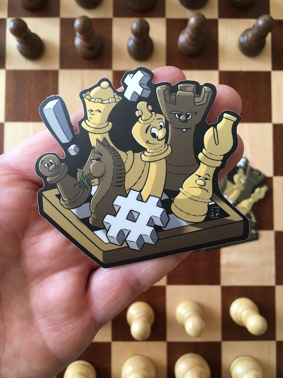 Vynil Sticker Chess king Queen ... Car Skateboard | Etsy