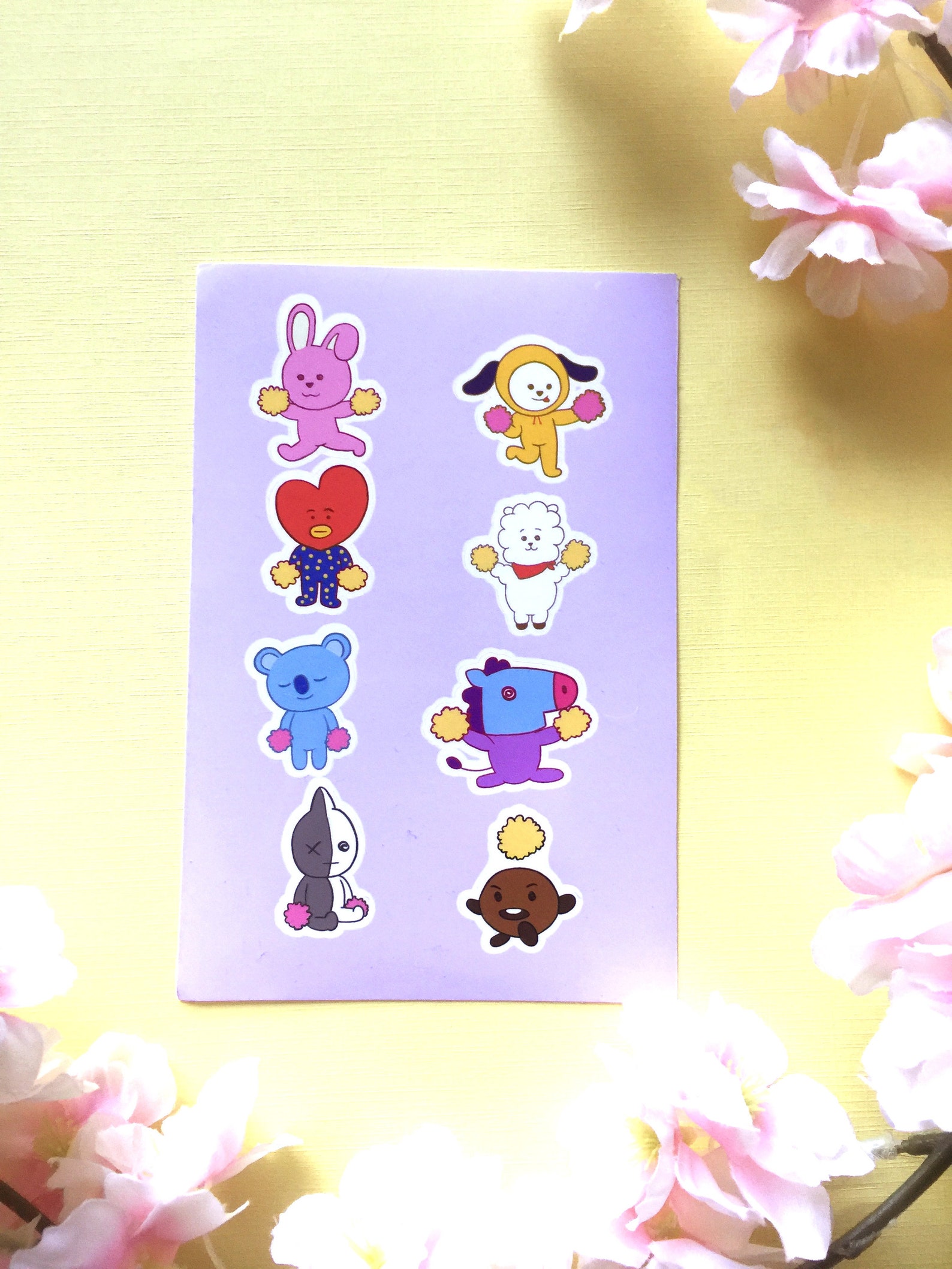 BT21 Vinyl Glossy Sticker Sheet - Etsy
